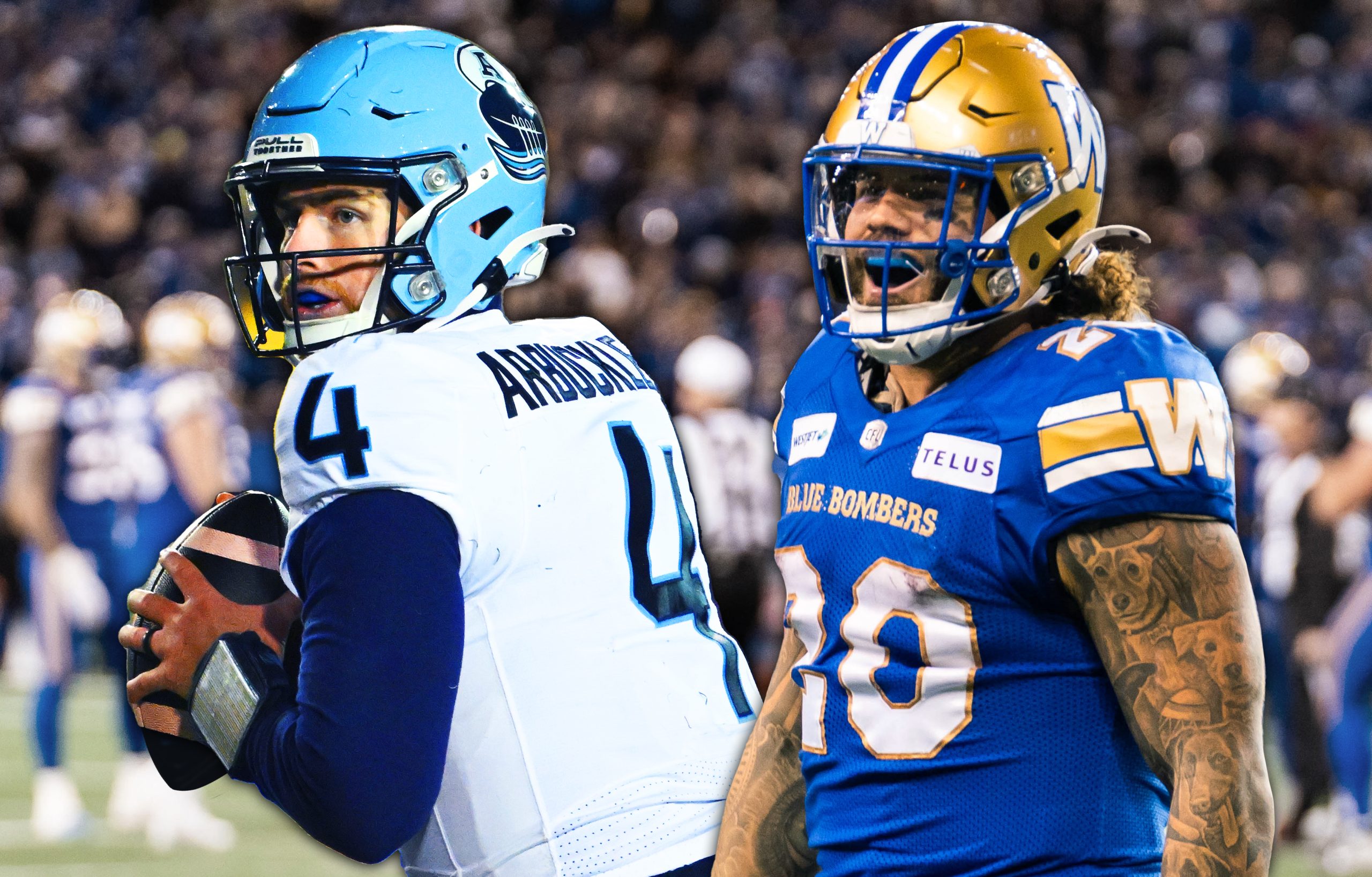 Fit check: Toronto Argonauts, Winnipeg Blue Bombers set uniforms for ...