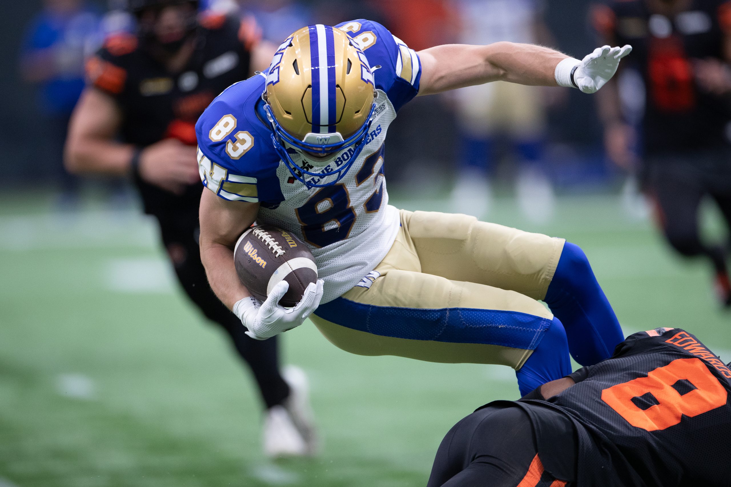 REC Dalton Schoen, OL Stanley Bryant sit out first Winnipeg Blue Bombers practice after bye ...