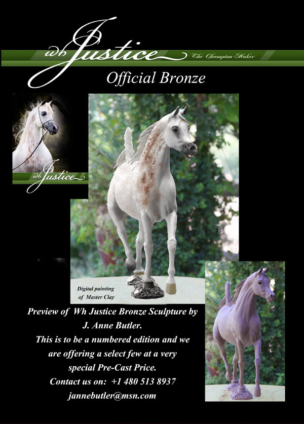 WH Justice - Official Bronze :: Arabian Horses, Stallions, Farms ...