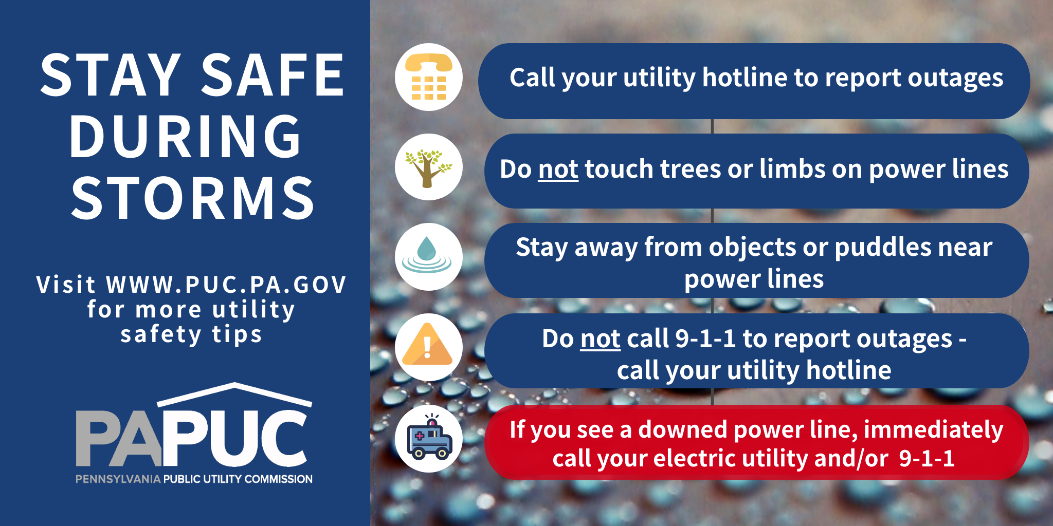PUC Offers Spring Storm Safety Tips: Residents Reminded to Report ...