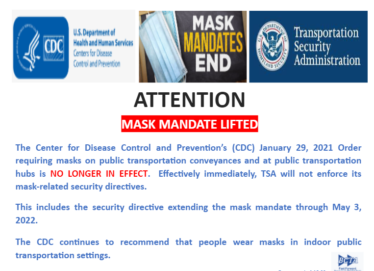 Mask Mandate Lifted On BCTA Vehicles and in Facilities, Masking is Now ...