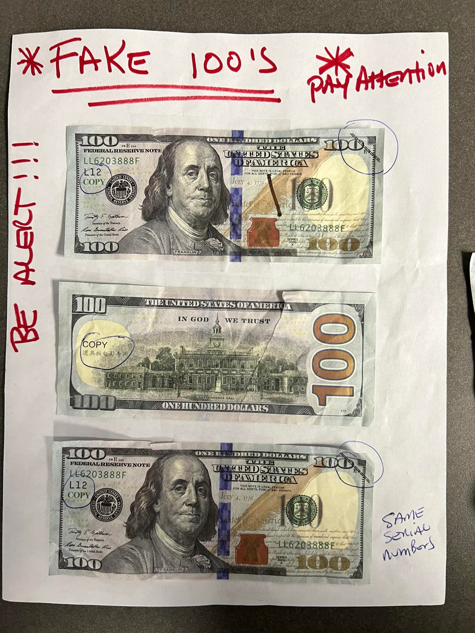 Counterfeit 100 Bill Used At Dollar General In Slippery Rock Twp New 