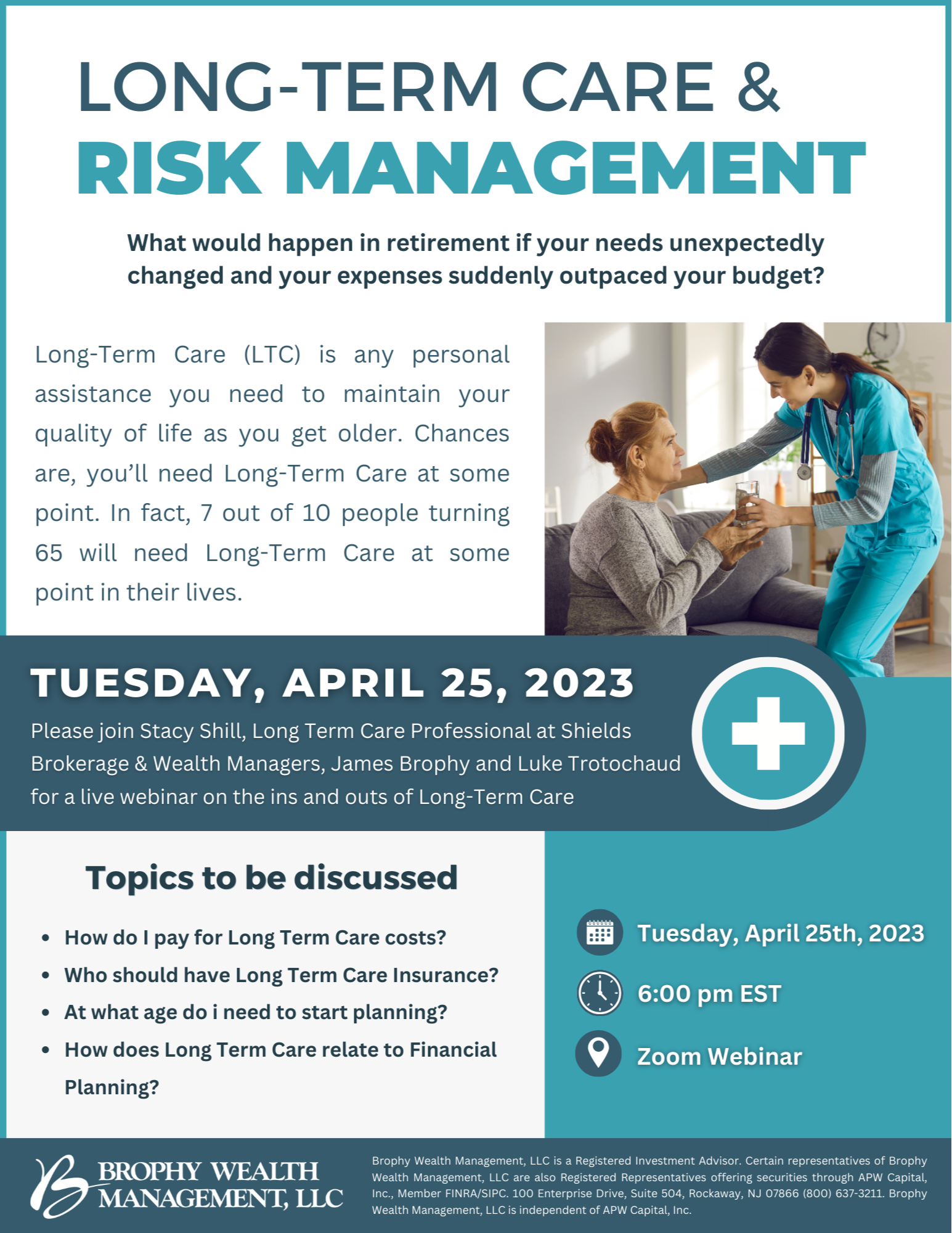 LIVE WEBINAR: Long-Term Care & Risk Management | Brophy Wealth ...