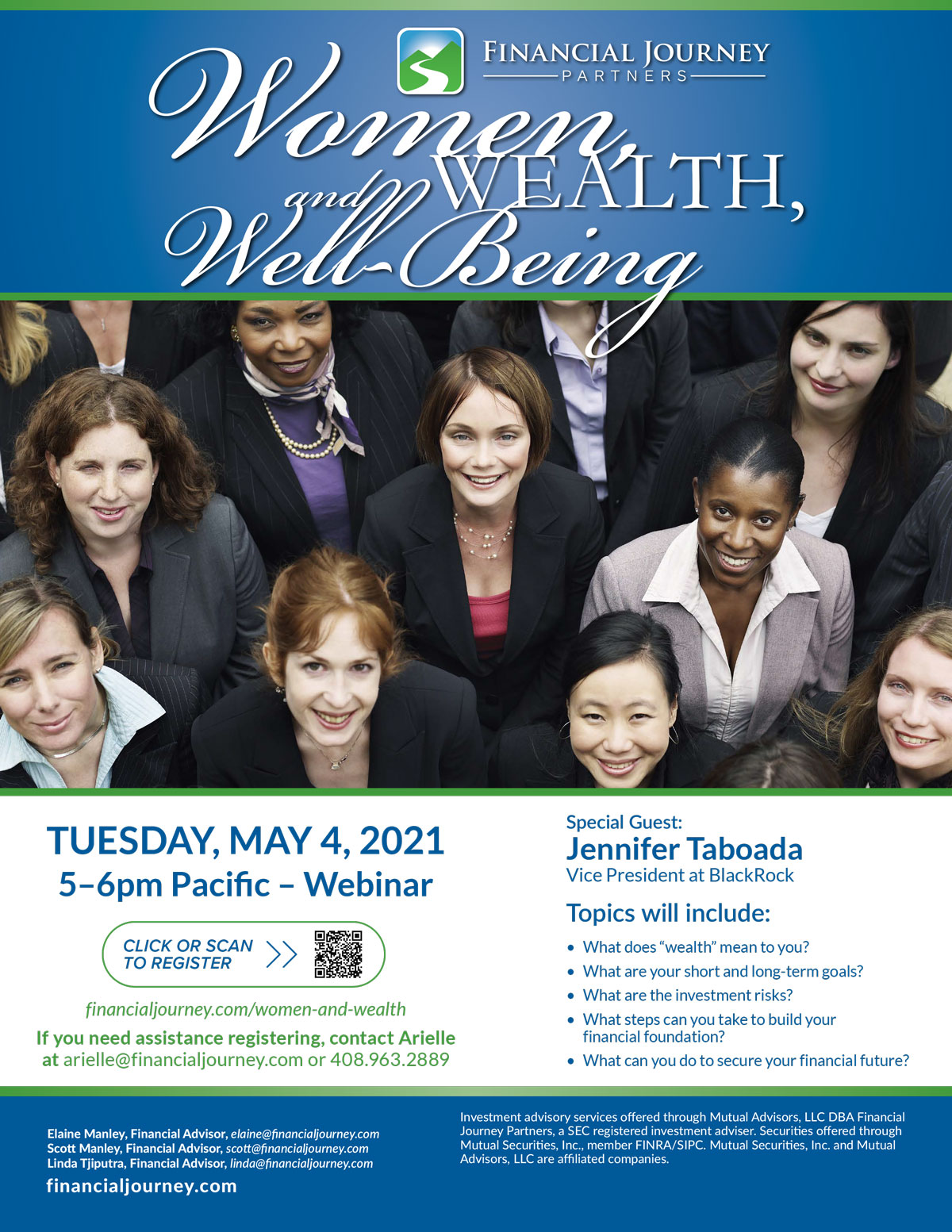 Women, Wealth and Well-Being Webinar Webinar | Financial Journey Partners