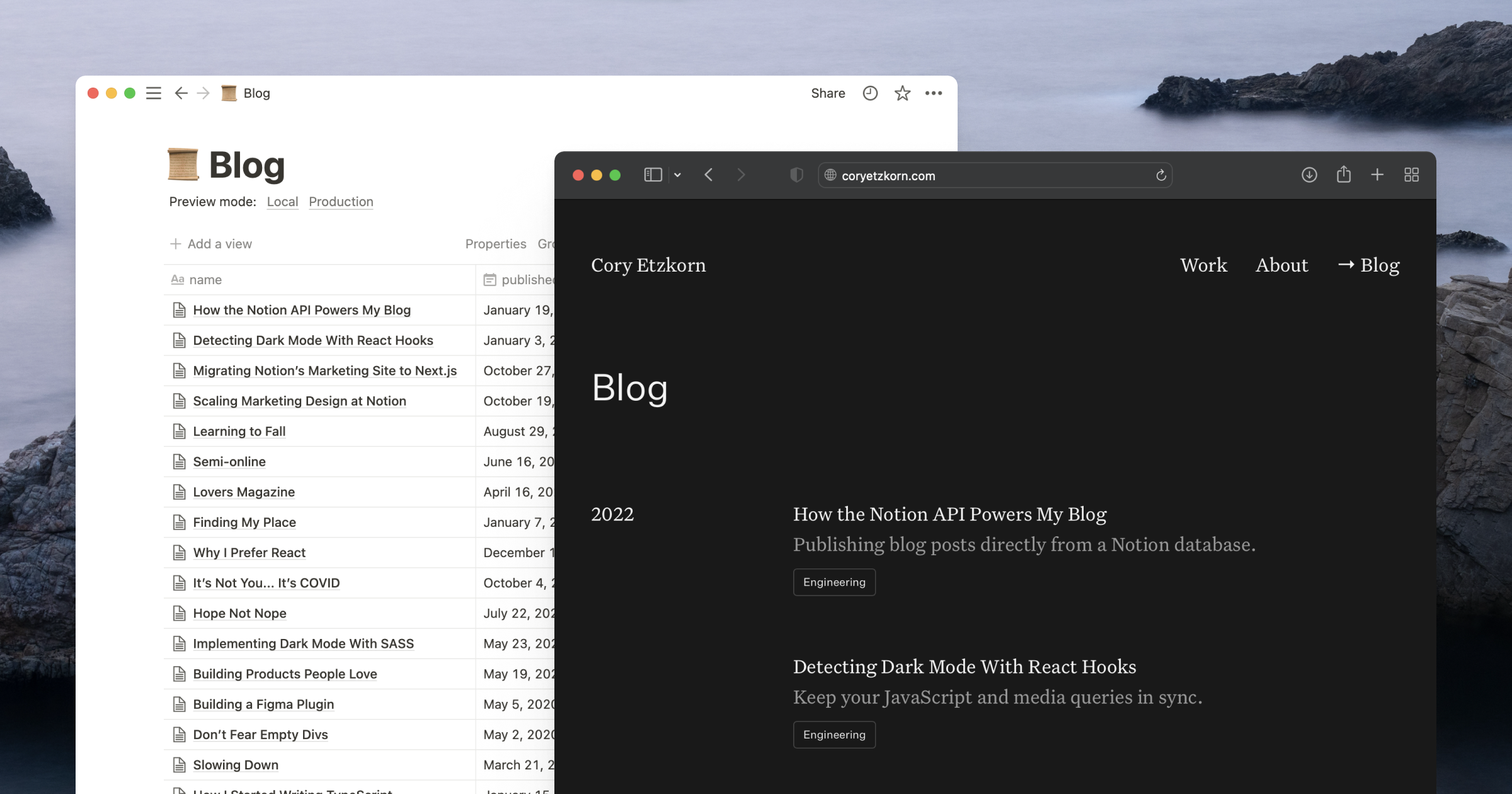 How The Notion API Powers My Blog Cory Etzkorn