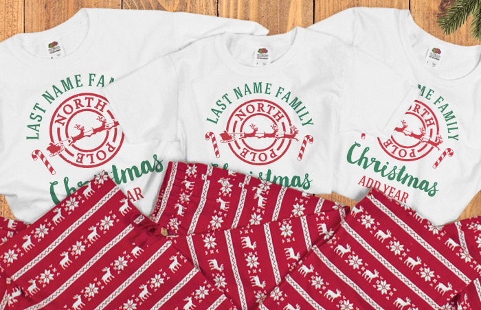 Custom Christmas Pajamas for the whole Family