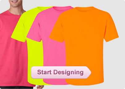 Custom Neon Shirts, Custom Neon Tank Tops, Personalized Neon T-Shirts