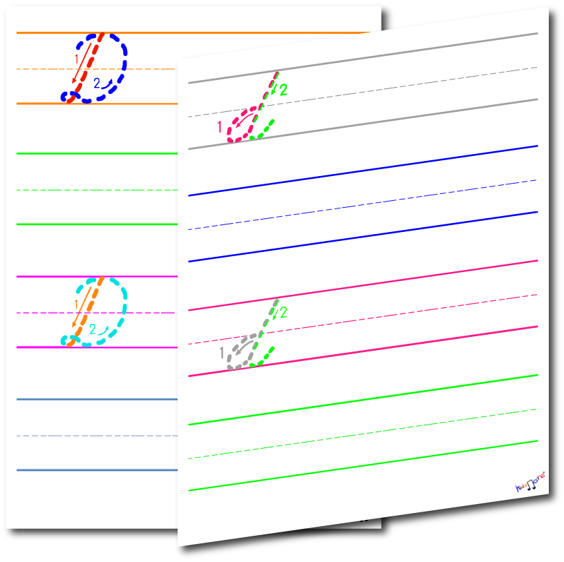 Cursive Letter D Worksheet by Kidznote®