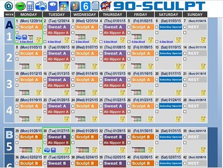 Excel Workout Tool for P90