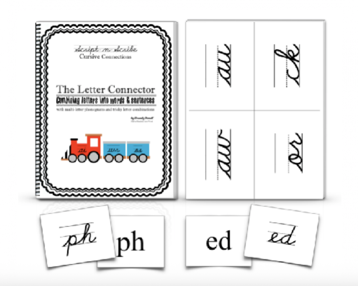 Letter Connector Spiral Workbook & Printed Cards