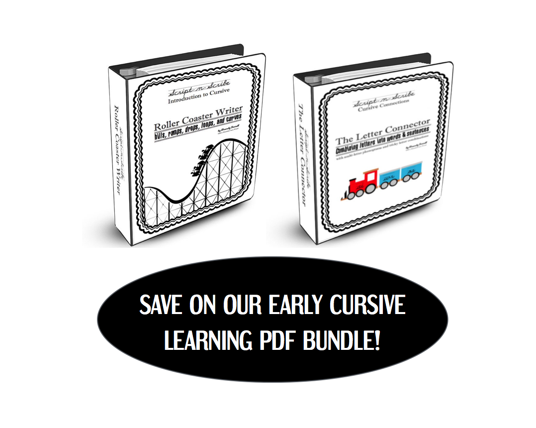 Script-n-Scribe PDF Bundle: Roller Coaster Writer and Letter Connector