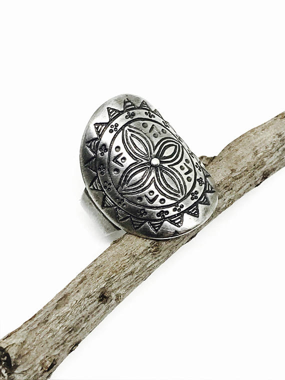 Tribal, ethnic, bohemian Sterling silver 925 tribal ring . Different ...