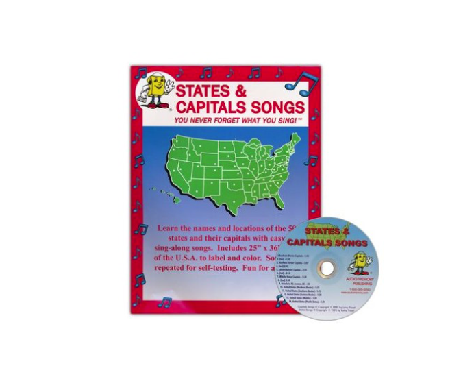 States and Capitals Songs CD + Map Kit (Low Inventory)