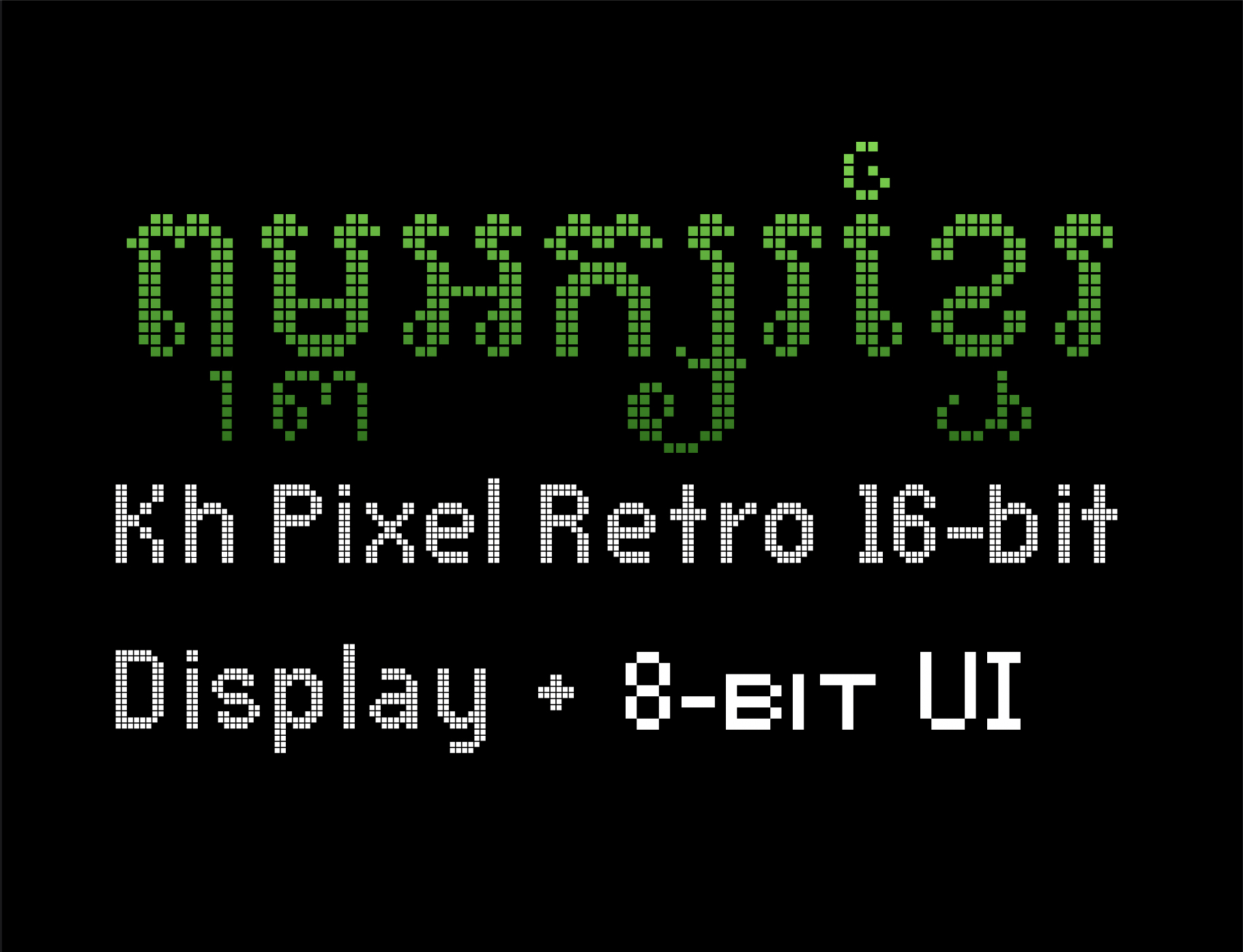 Kh Pixel Retro 16-bit Display + 8-bit UI (2 fonts)