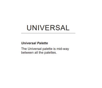 Universal Colour Reference Card - 10 Universal Colours