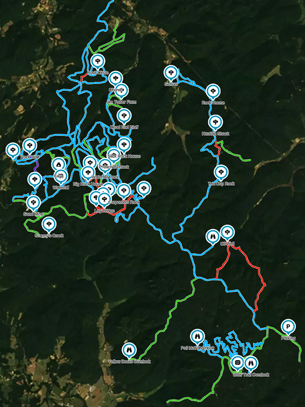 Pickett State Forest OHV Trail Map