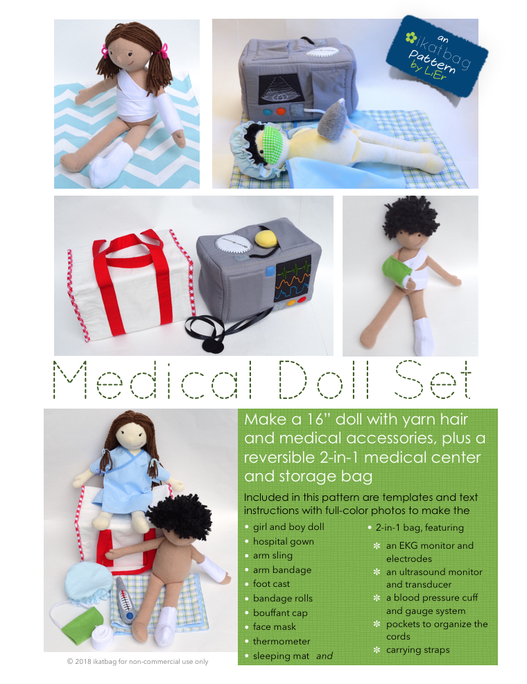 Medical Doll Set Sewing Pattern