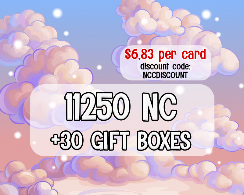 Dreamy Pack - 15 NC cards (11250 NC + 30 Gift Boxes)