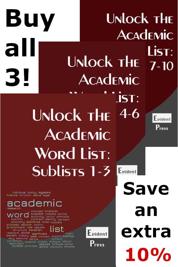 Unlock the Academic Wordlist: 3 book bundle