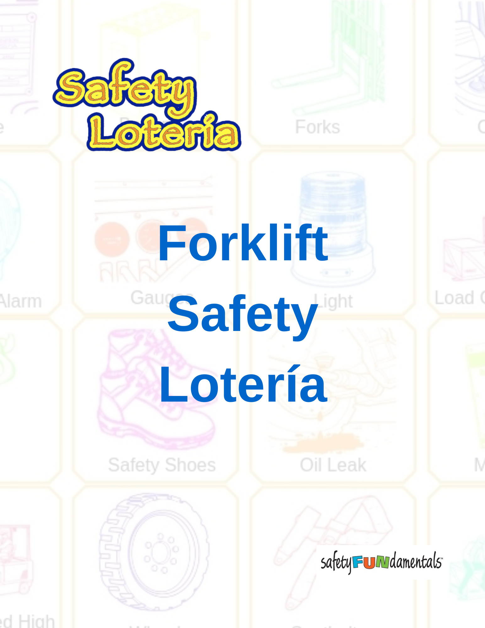 Forklift Safety Lotería Packet in English and Spanish