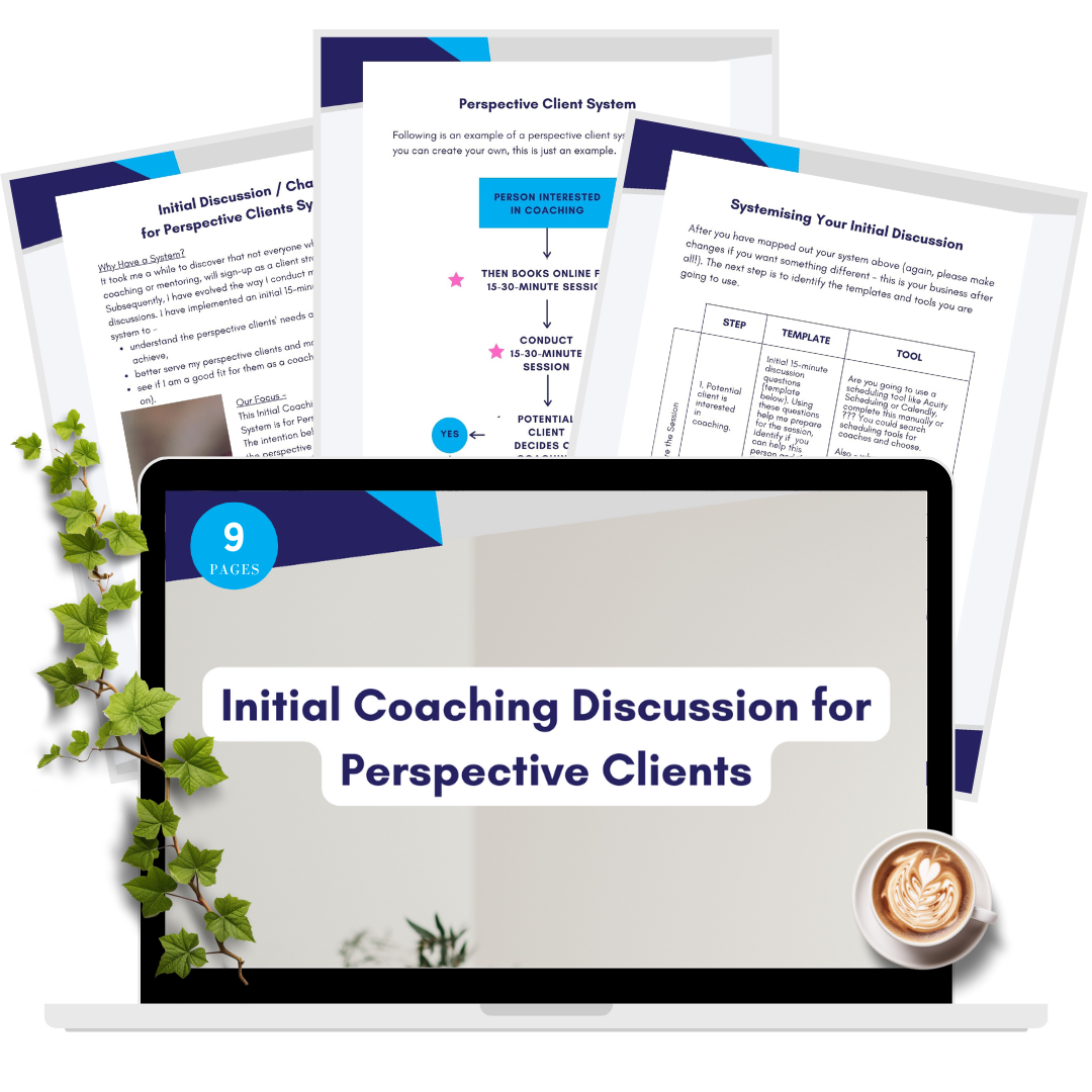 Initial Discussion for Perspective Clients of Coaches - Canva Templates