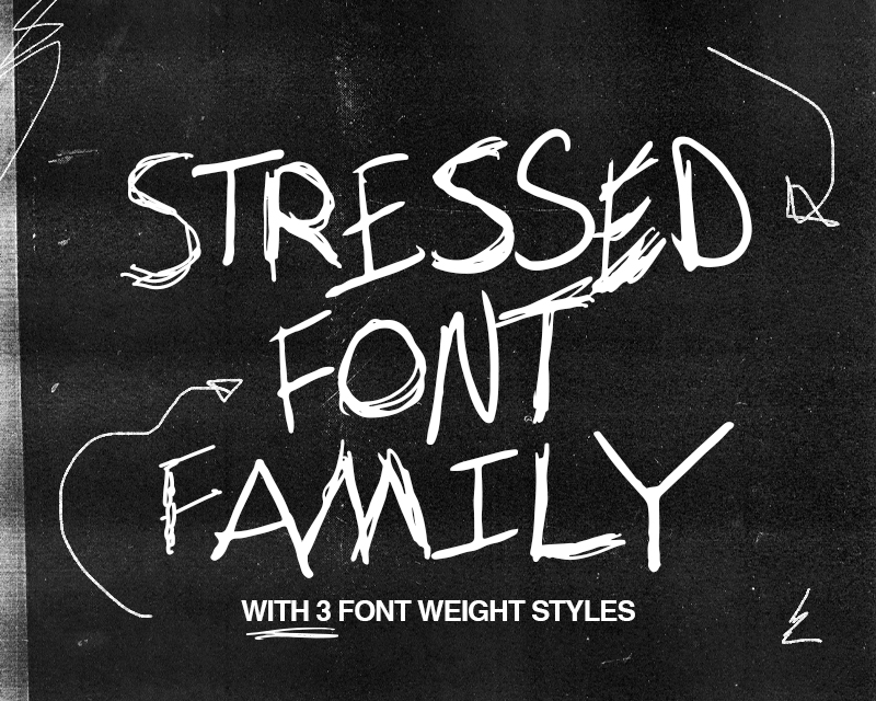 Stressed Font