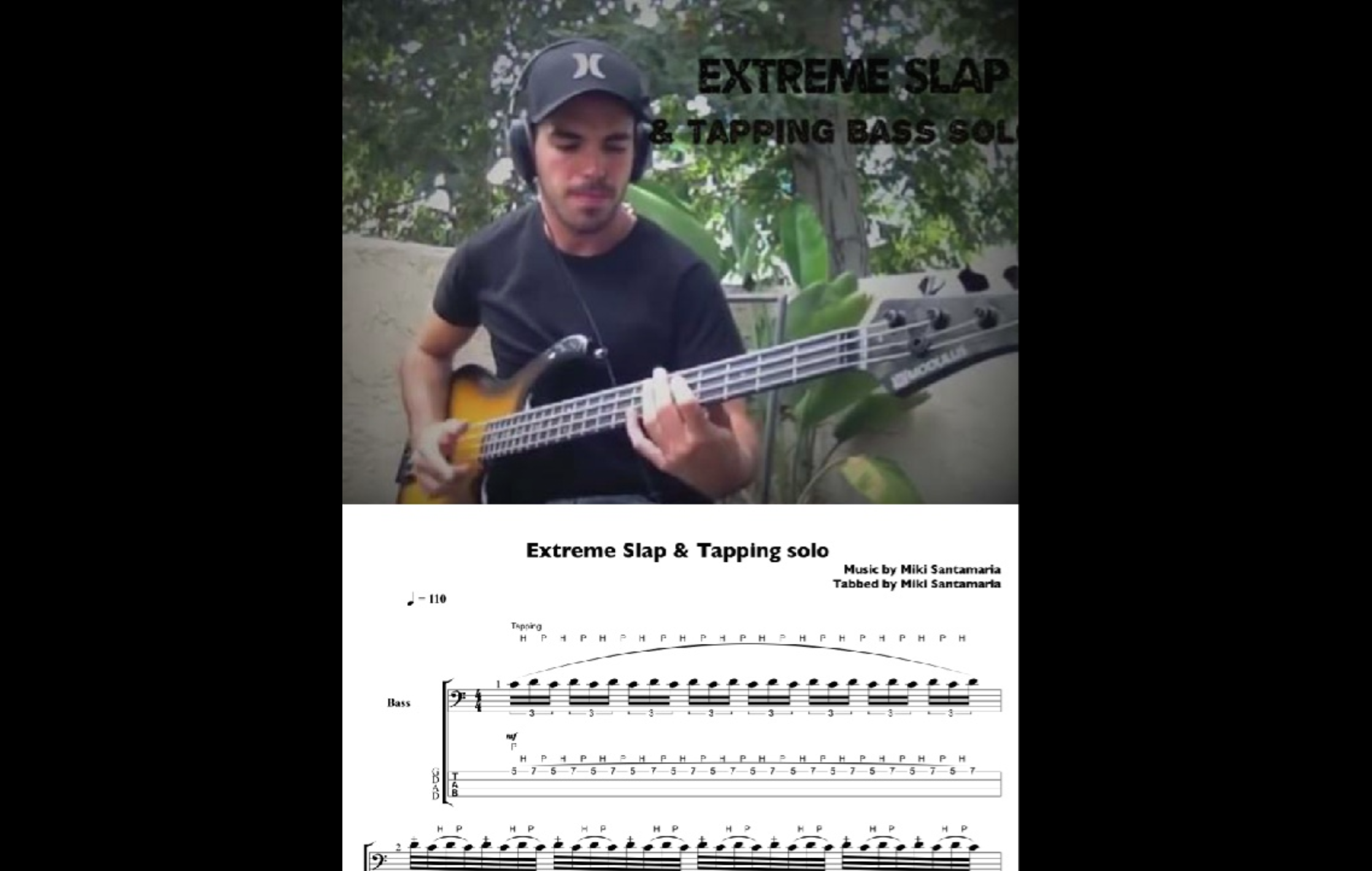 Miki Santamaria - Extreme Slap Bass Solo - Tabs & Backing Tracks