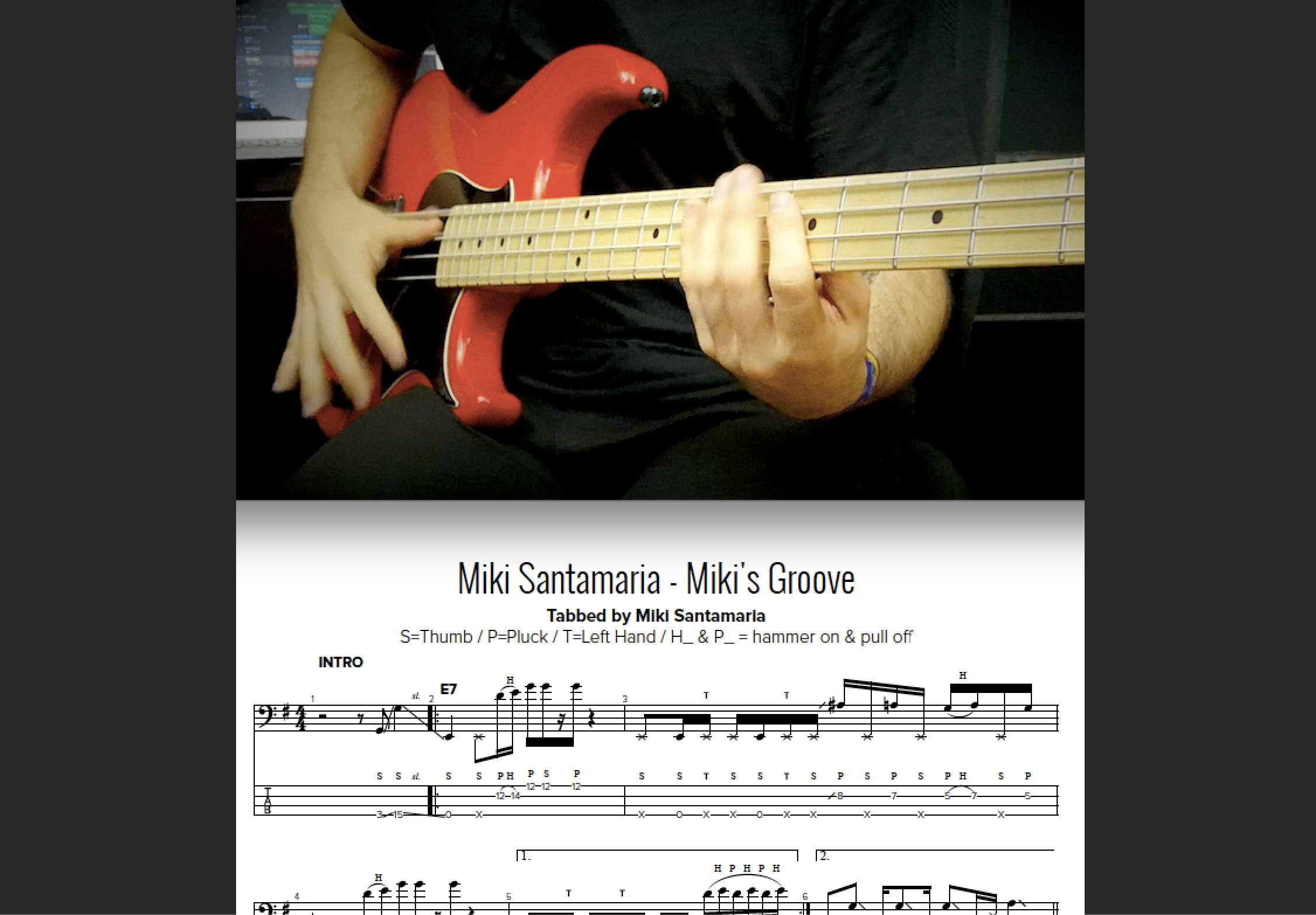 Miki Santamaria - Miki's Groove - Tabs & Backing Tracks