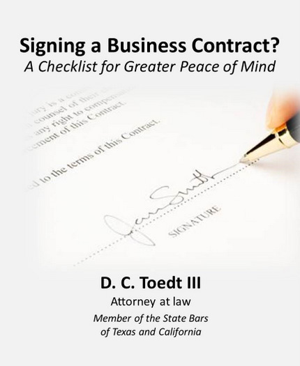 Signing a Business Contract? A Quick Checklist for Greater Peace of Mind