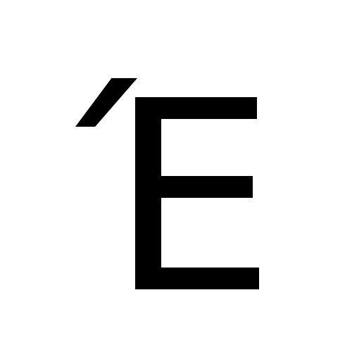 Έ | greek capital letter epsilon with tonos | DejaVu Sans, Book ...