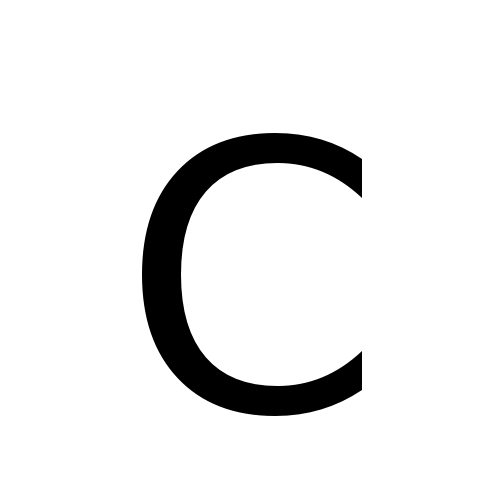 Ϲ | greek capital lunate sigma symbol | DejaVu Sans, Book @ Graphemica