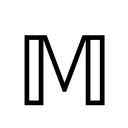 𝕄 | mathematical double-struck capital m | DejaVu Sans, Book @ Graphemica