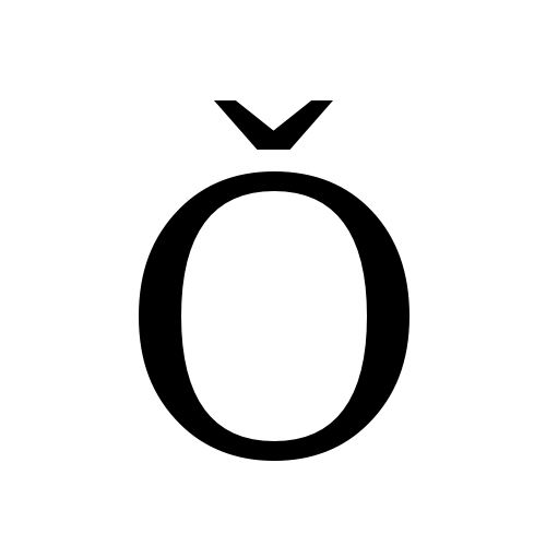 Ǒ | latin capital letter o with caron | DejaVu Serif @ Graphemica