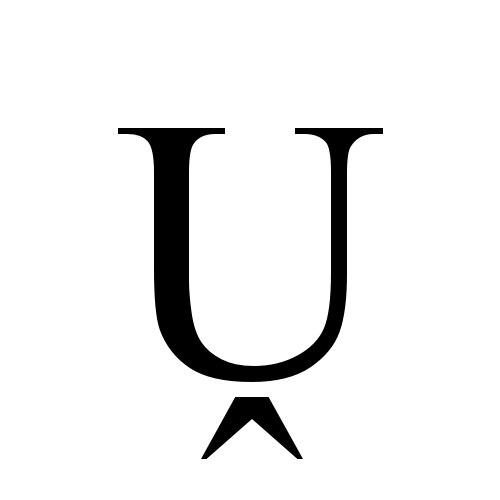 Ṷ | latin capital letter u with circumflex below | Times New Roman ...