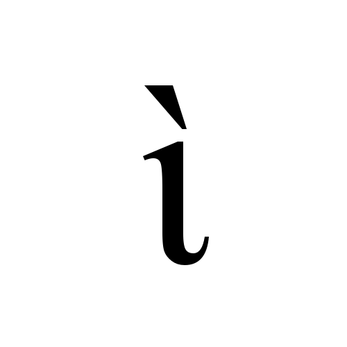 ὶ | greek small letter iota with varia | Times New Roman, Regular ...