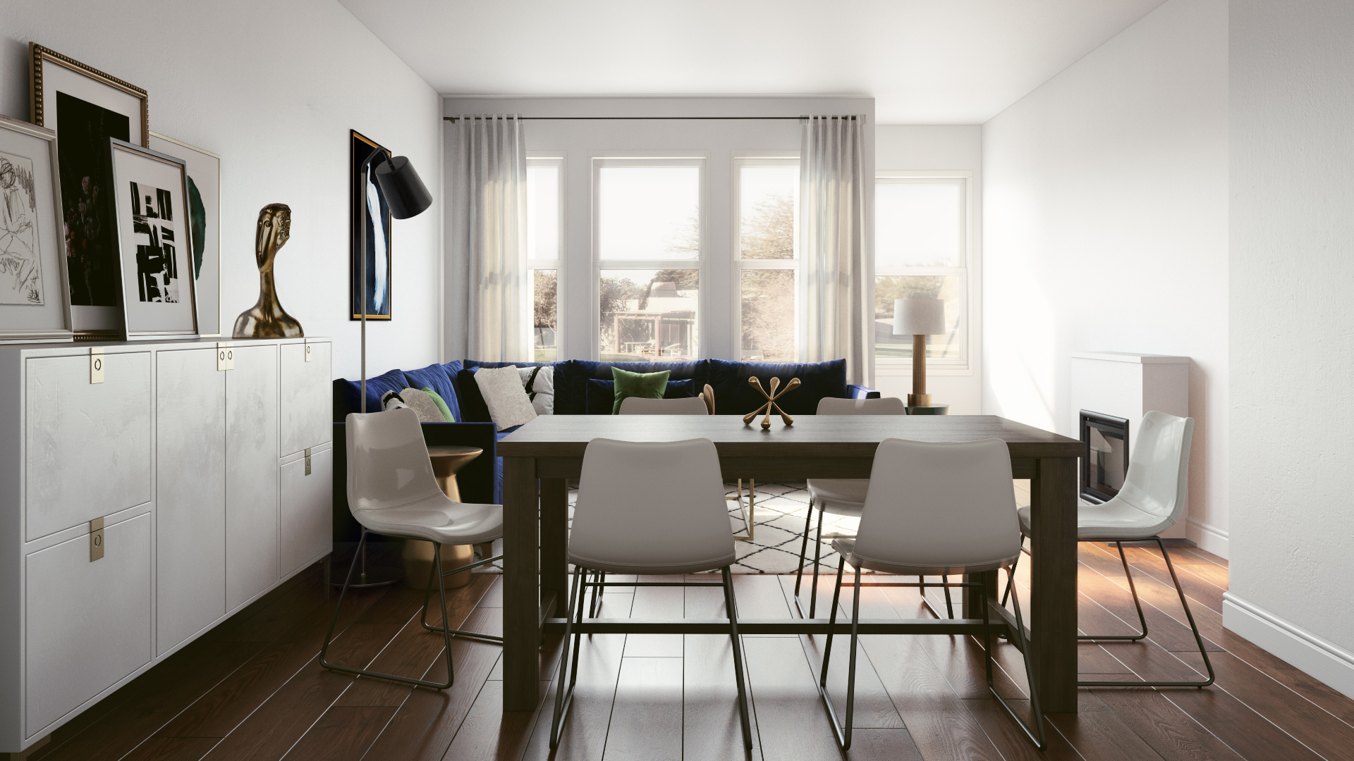 Classic, Eclectic, Glam, Preppy Dining Room