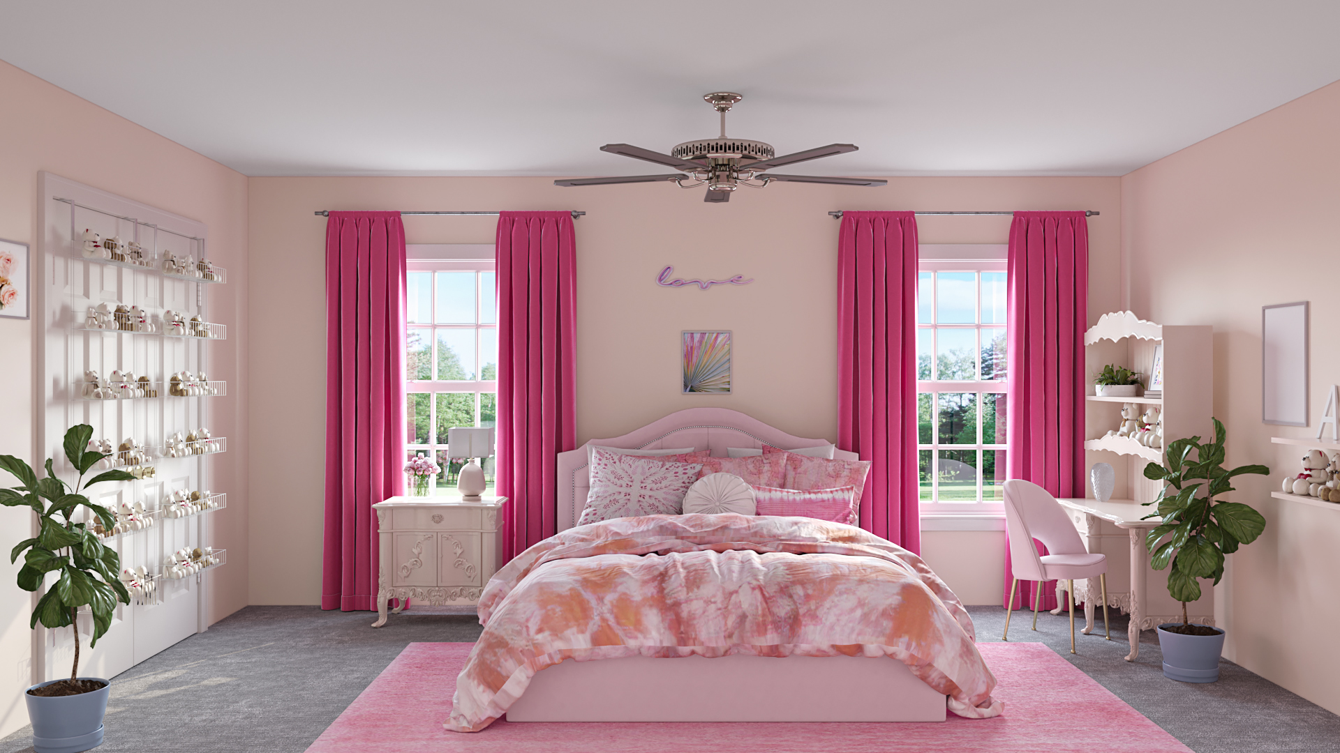 Bohemian, Glam, Preppy Bedroom Design by Havenly Interior Designer Samantha