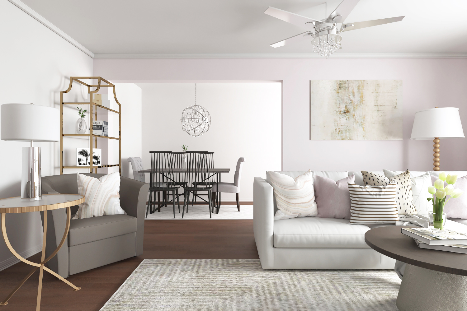 Classic, Eclectic, Glam, Transitional room Design by Havenly Interior ...