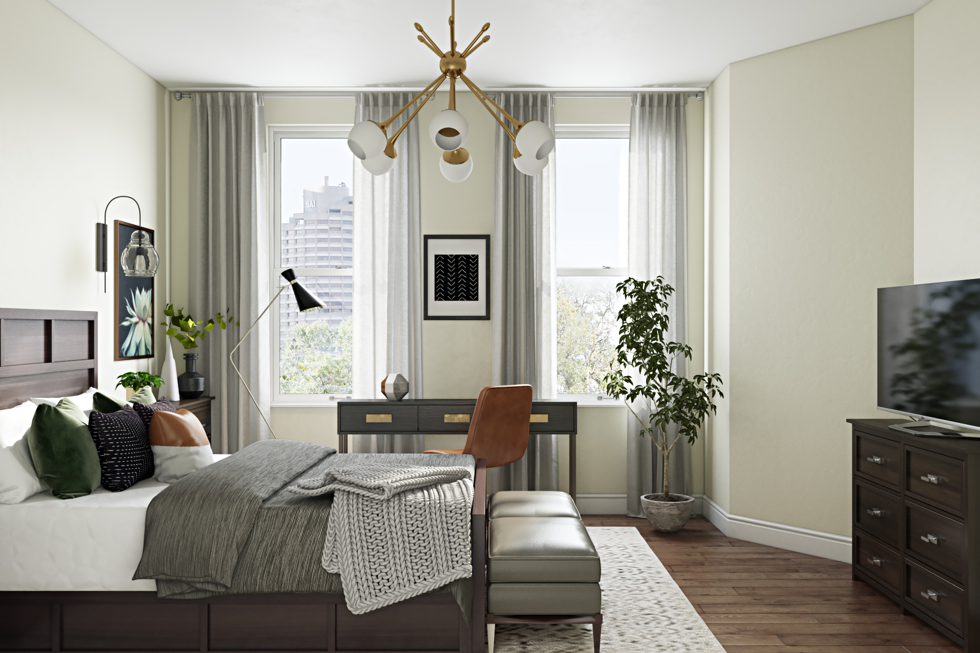 Bohemian, Midcentury Modern Bedroom by Jessica | Havenly