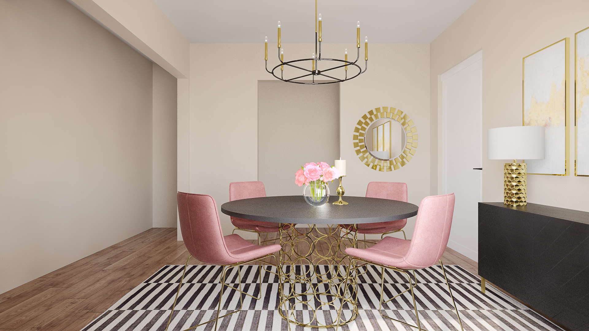 Contemporary, Classic, Glam Dining Room