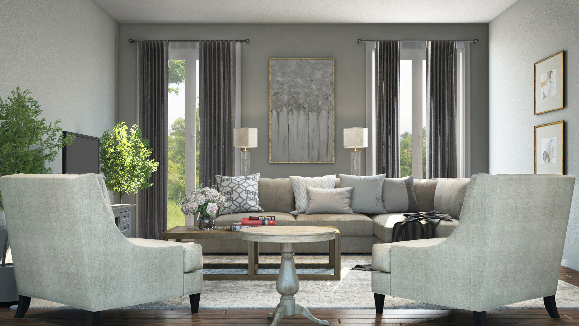 Ideas for a transitional traditional classic living room by Charee ...