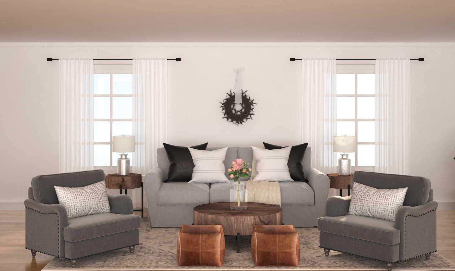 Rustic, farmhouse transitional living room ideas by Julieta | Havenly