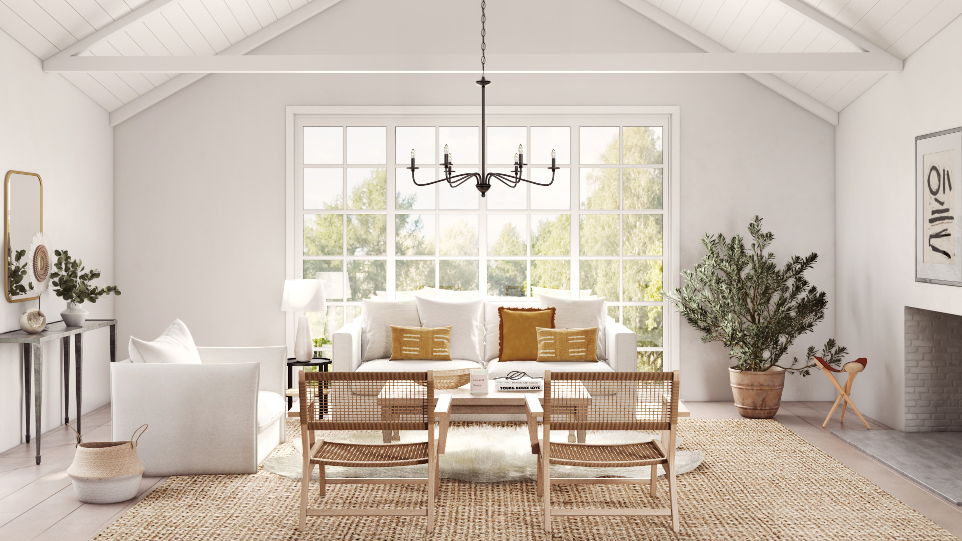 Modern, Rustic, Global, Scandinavian Living Room by Shelby | Havenly