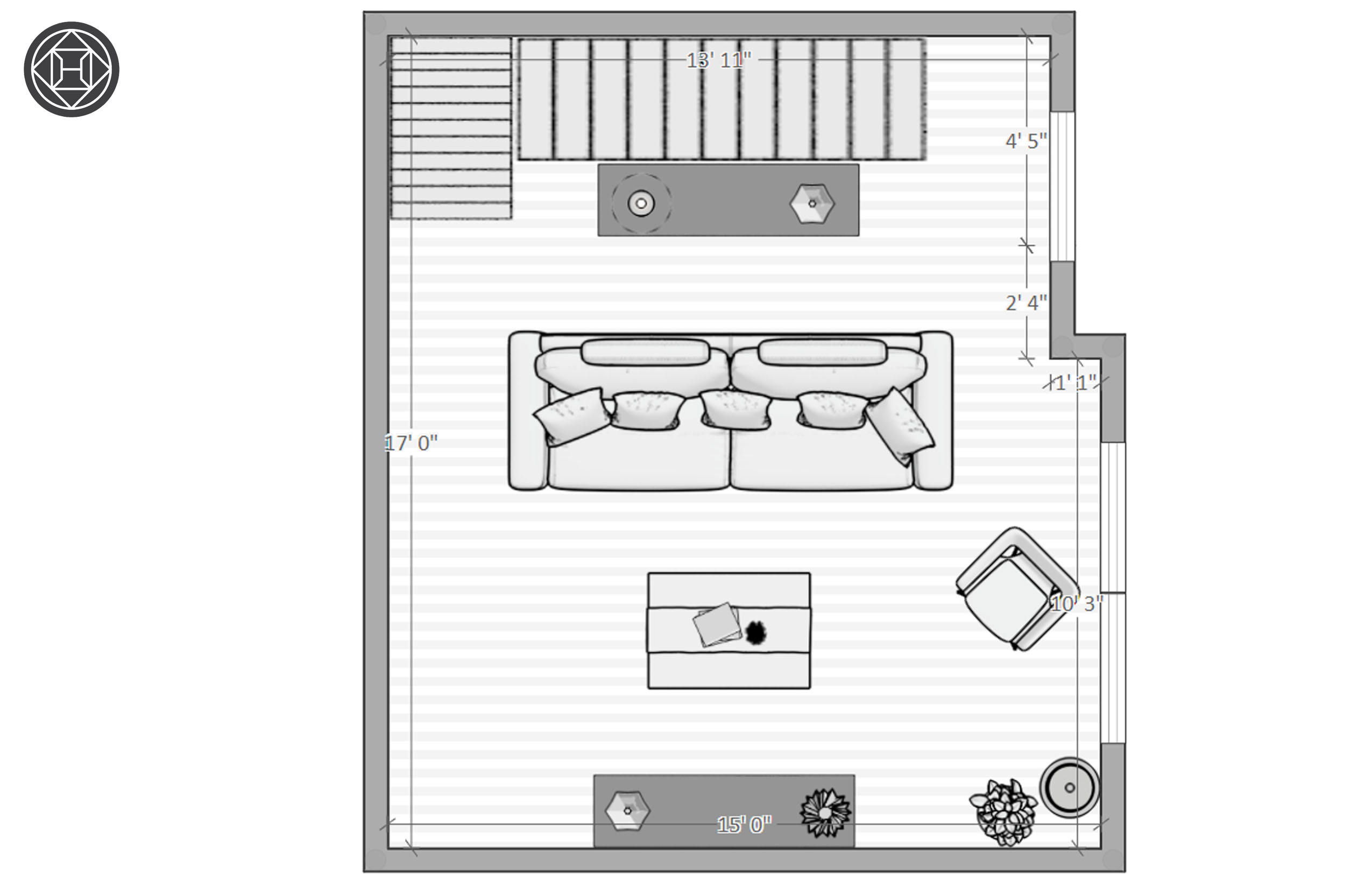 Modern, Bohemian, Glam Living Room Design by Havenly Interior Designer ...