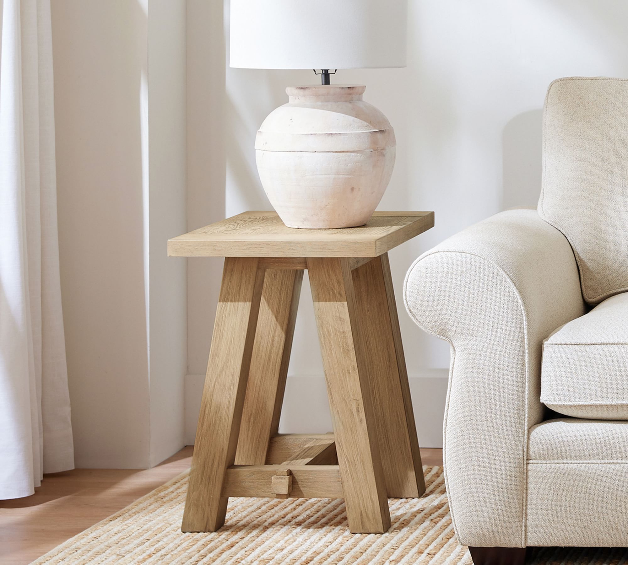 Toscana 24" Side Table, Seadrift - Pottery Barn | Havenly
