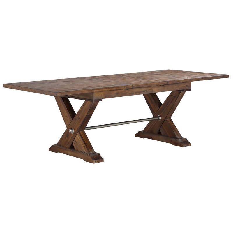 Polito Butterfly Leaf Trestle Dining Table - Wayfair | Havenly
