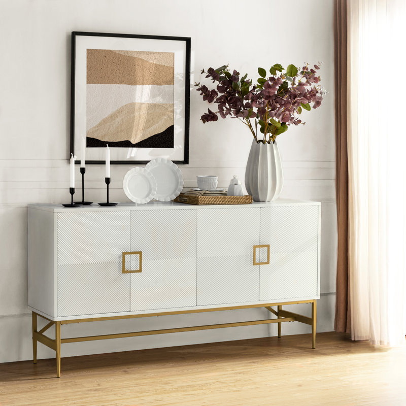 Pabon 65'' Modern Storage Sideboard with Metal Legs - Wayfair | Havenly