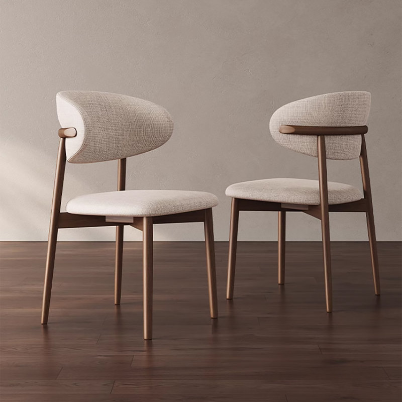 Niell Mid-Century Ash Dining Chair, Solid Wood Legs (Set of 2 ...