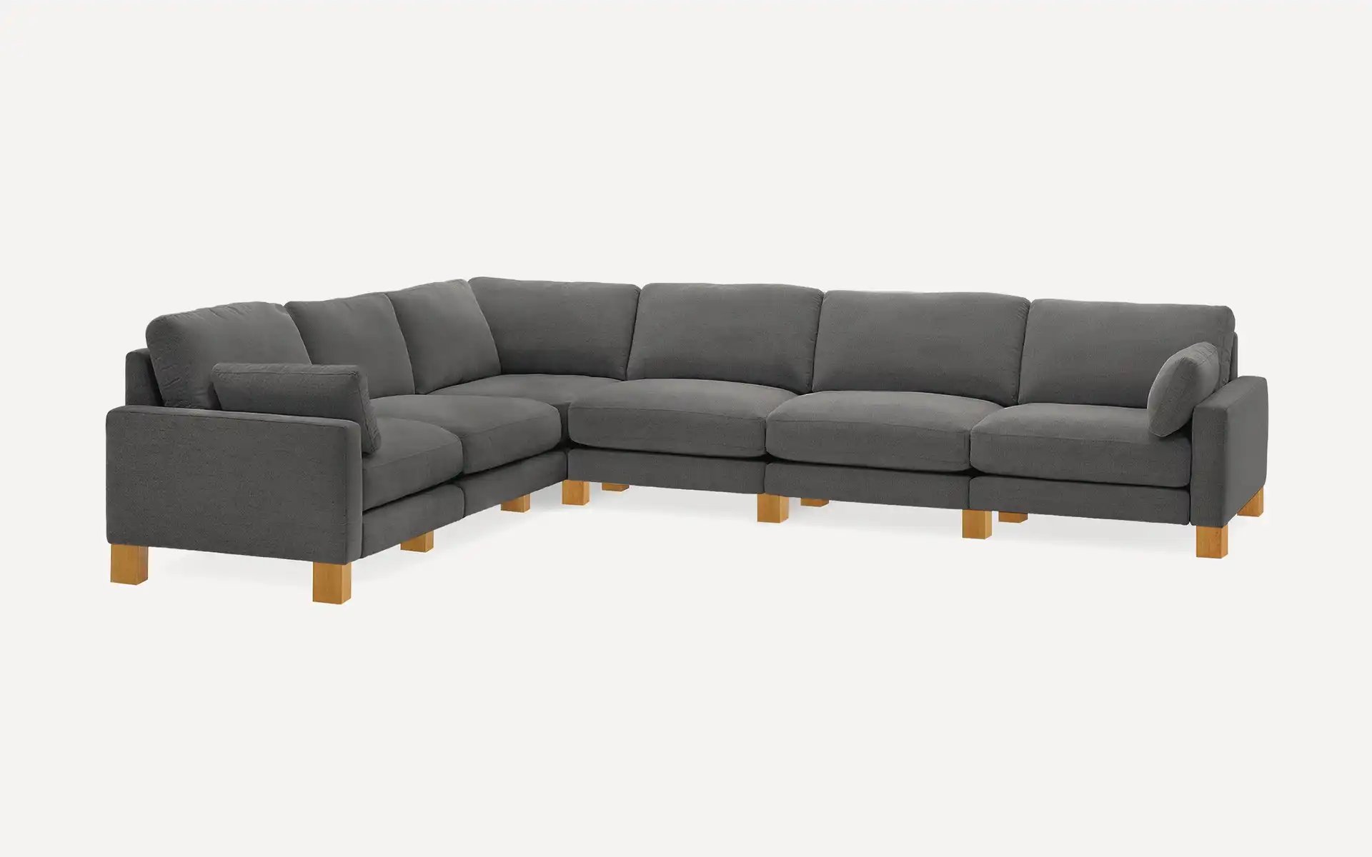 Burrow Union 6-Seat Sectional Sofa, Leg Finish: OakLegs - Burrow | Havenly