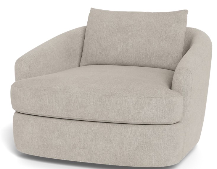 Marshall Oversized Swivel Chair - Interior Define | Havenly